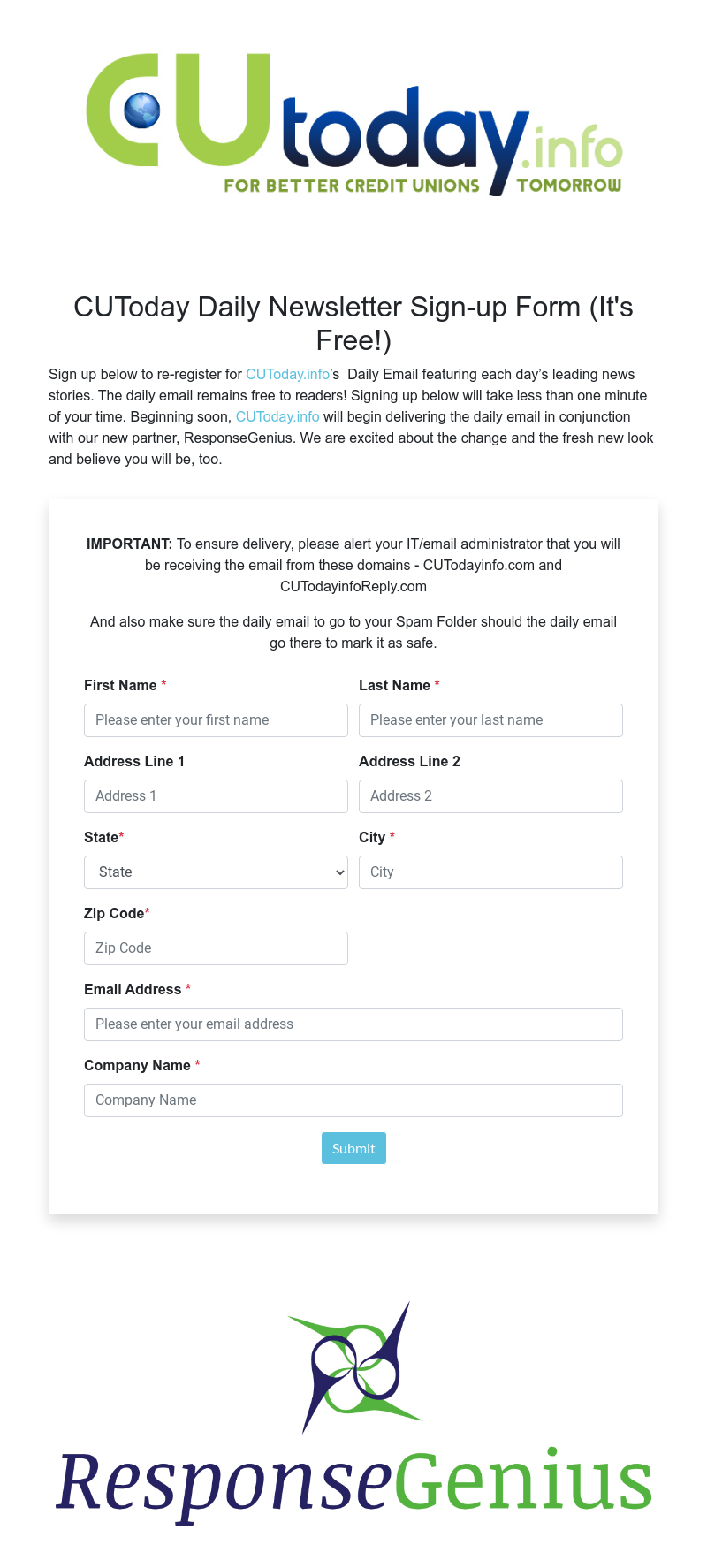 CUToday Newsletter Sign-up